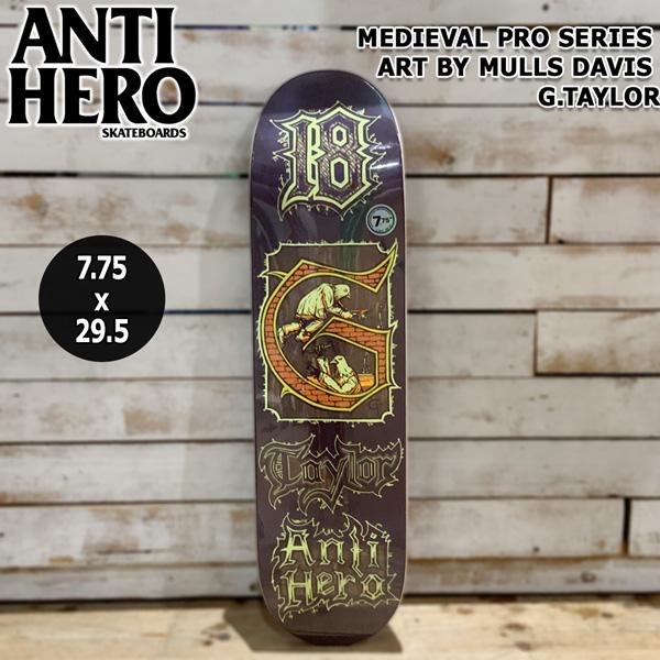 【正規取り扱い店】●BRAND：ANTIHERO(アンタイヒーロー)●品番：ADV-ANTIHERO-47●品名：ANTI HERO DECKMEDIEVAL PRO SERIES - ART BY MULLS DAVIS G.TAYLOR...