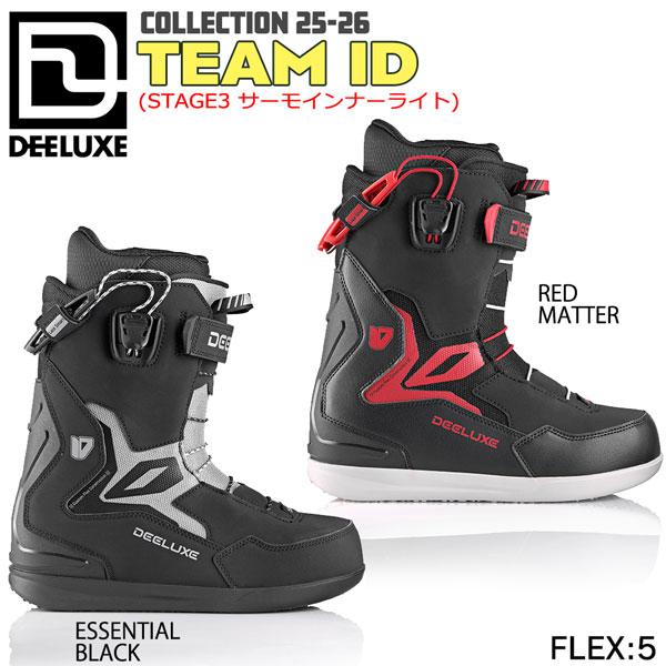 【正規代理店商品】●BRAND：DEELUXE ディーラックス●品 名：TEAM ID　チームアイディ●カラー：ESSENTIALBLACKREDMATTER●サイズ：21.0cm/ 21.5cm/ 22.0cm/ 22.5cm/ 23.0...