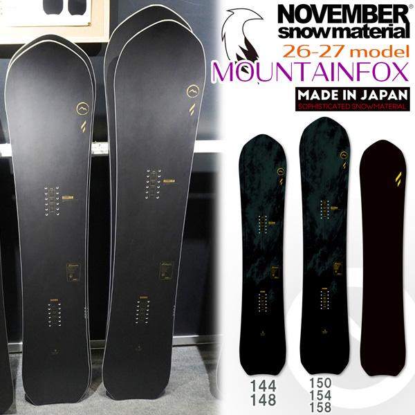 【正規代理店商品】●BRAND : NOVEMBER ノーベンバー●品　名 : MOUNTAINFOX マウンテンフォックス●サイズ : 144cm/ 148cm/ 150cm/ 154cm/ 158cm●FLEX : DIREC. / F...