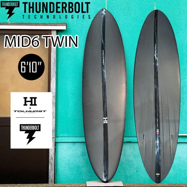 【正規取り扱い店】●BRAND ：THUNDERBOLT(サンダーボルト)●品　番：TB-MID6TW-610FCBN ●品　名：HARLEY MID6TWIN 6’10” FULL CARBON FCS2 ツインフィン●Length--W...