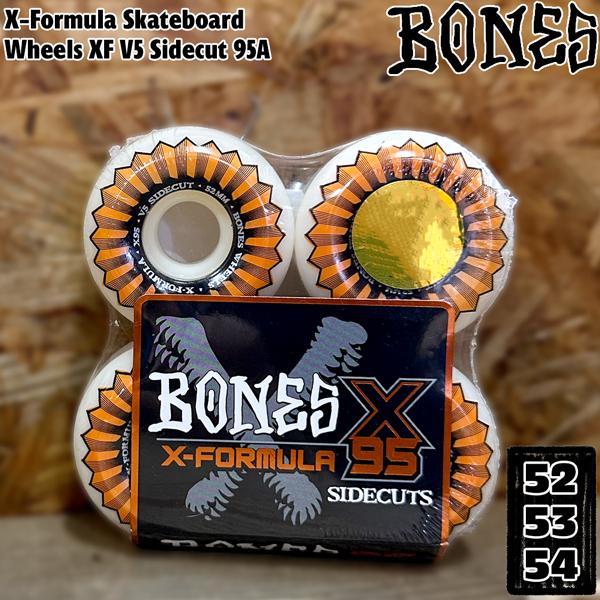 【正規取り扱い店】●BRAND ：BONES（ボーンズ) ●品 番 : 33222509●品 名：X-Formula Skateboard Wheels XF V5 Sidecut 95A 4個set ●SIZE : 52／53／54※使用...