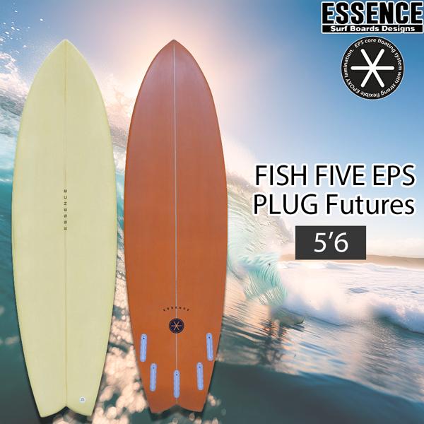 【正規取り扱い店】●BRAND ：ESSENCE(エッセンス)●品　番：4560489660769●品　名：FISH FIVE 5’6 EPS フィッシュファイブ 5 PLUG Futuresタイプ フィン 5枚付き●WIDTH : 19 ...
