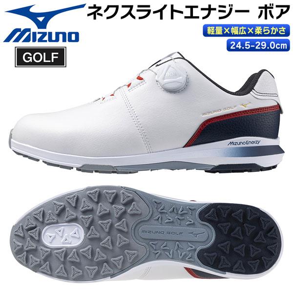 【正規取り扱い店】●BRAND : MIZUNO(ミズノ)●品番 : 51GQ245062●品名 : ネクスライトエナジー ボア(ゴルフ/防水)●カラー : 62/ホワイト×ネイビー●サイズ : 24.5cm25.0cm25.5cm26.0...