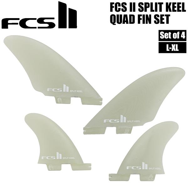 【正規取り扱い店】●BRAND：FCS II(エフシーエスツー)●品番：FSPK-PG01-MD-QS-R●品名：FCS II SPLIT KEEL PG L-XLCLEAR QUAD RETAIL FINS クアッドフィン 4枚セット●カ...