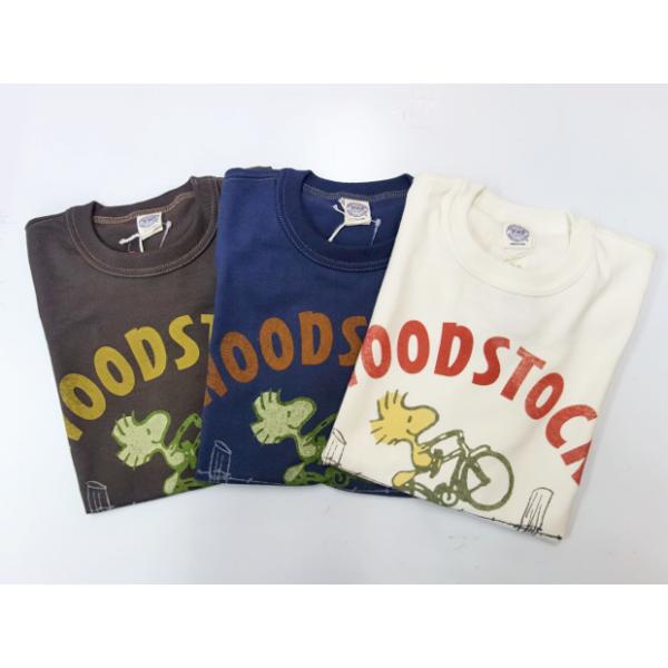 PEANUTS TEE　" WOODSTOCK KING OF COOL "スヌーピーのそばを離れず、喧嘩もするけれど仲が良い。黄色い小鳥のウッドストックが映画「大脱走」のマックィーンに憧れ、鉄条網を超えるシーンを“自転車”で再現!　という...