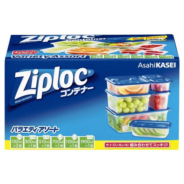 ジップロックのコンテナー計7個入ったアソートセット軽くて丈夫なプラスチック製保存容器です。底面とフタの凹凸で重ねた時にずれにくくなっています。同じサイズはもちろん、異なるサイズ同士でも積み重ねて保存できます。また使わないときは重ねて収納でき...