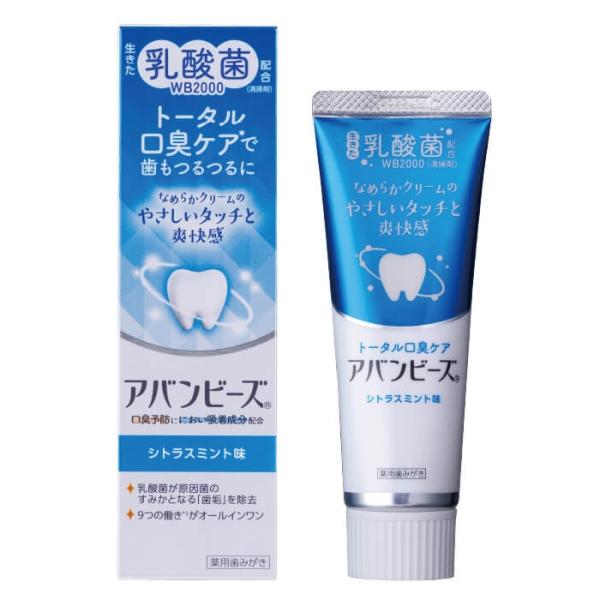 毎日のオーラルケアに新発想乳酸菌研究69年のわかもと製薬が開発した、「生きた乳酸菌WB2000（清掃剤）」配合の歯みがき口臭予防ににおい吸着成分配合ワンランク上のケアを求めるあなたに。シトラスミントの香りですっきり爽快。