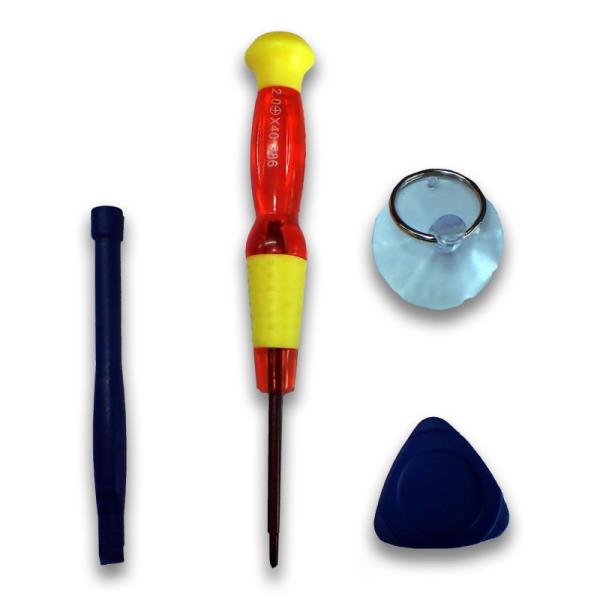 スマートフォン、タブレットなどの分解、バッテリー交換に便利な交換用工具4点セットになります。付属品:精密プラスドライバー 吸盤 オープナー スパッジャー