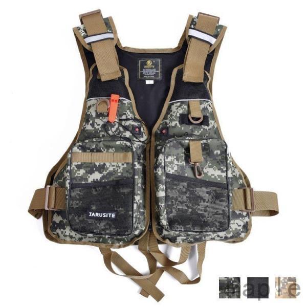 ■商品紹介■丈夫で大容量なフローティングベストです。濡れてもすぐ乾き、雨天時でもご使用できます。また背部と腰ポケットには浮力材が入っているので、万が一の落水時にも体が浮き上がり安心です。複数のポケットがあり、小物から釣り用道具などいろいろ収...