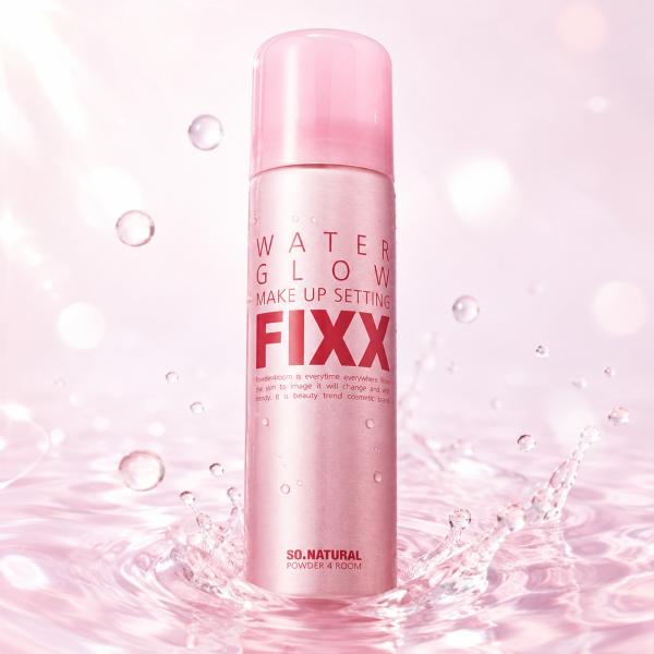 SO.NATURAL FIXX ウォーターグロウ メイクアップセッティングフィクサー■ツヤ肌をキープするグロウミストメイクの仕上げに使用するメイクキープミスト。細かいミストが顔全体に広がり、メイクをキープしながら上品で自然なツヤ肌を演出しま...