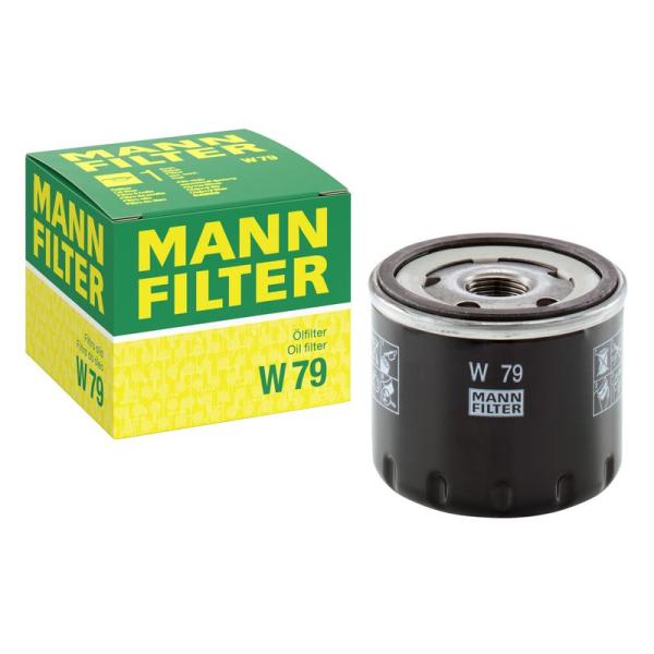 【商品名】　マンフィルター(MANN FILTER) オイルフィルター W79 【商品説明】　 【サイズ】　高さ : 7.00 cm　横幅 : 8.10 cm　奥行 : 8.20 cm　重量 : 280.0 g　※梱包時のサイズとなります。...