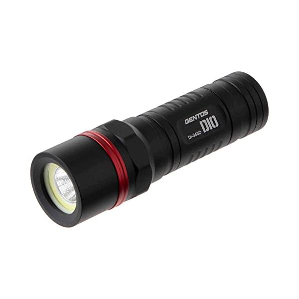 【商品名】　GENTOS(ジェントス) 懐中電灯 LEDライト 単4電池式 強力 400ルーメン DIO DI-043D ハンディライト フラッシュライ 【商品説明】　・サイズ:約直径37.5×115.5mm、本体重量:約167g・セット内...