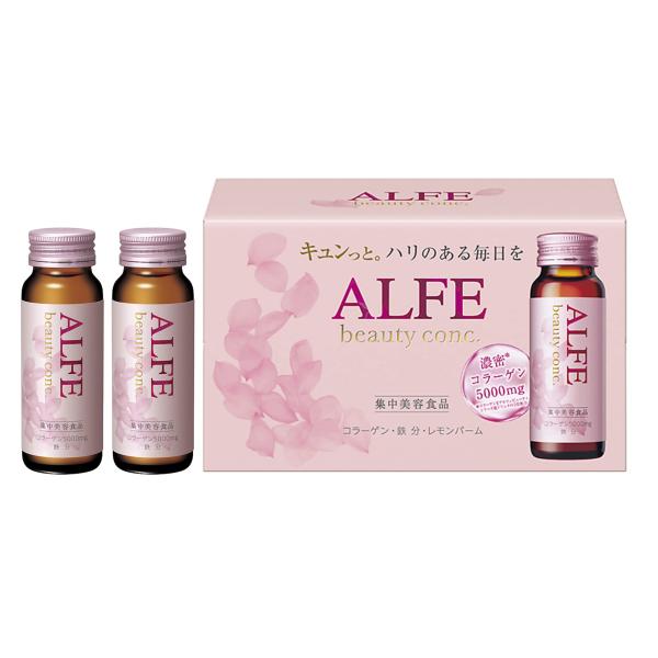 【商品名】　大正製薬 アルフェビューティーコンクW 50ml×10本 栄養機能食品 コラーゲン エラスチン ヒアルロン酸 レモンバーム ベニバナ ビタミ 【商品説明】　・濃密コラーゲン5000mg 【サイズ】　高さ : 7.40 cm　横幅...