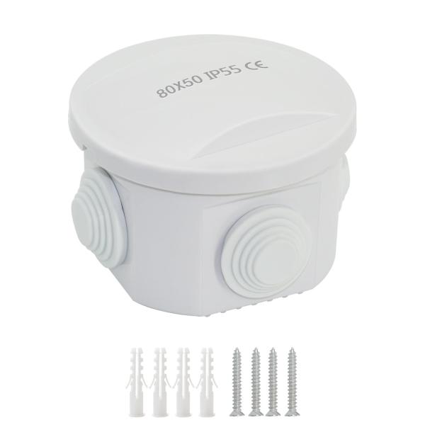 【商品名】　LeMotech ABS プラスチック ジャンクションボックス ユニバーサル 電気 プロジェクトエンクロージャケース 接続箱 ホワイト D8 【商品説明】　・ケーブルエントリー数：4　マウントタイプ：表面実装・セット内容：1 x...