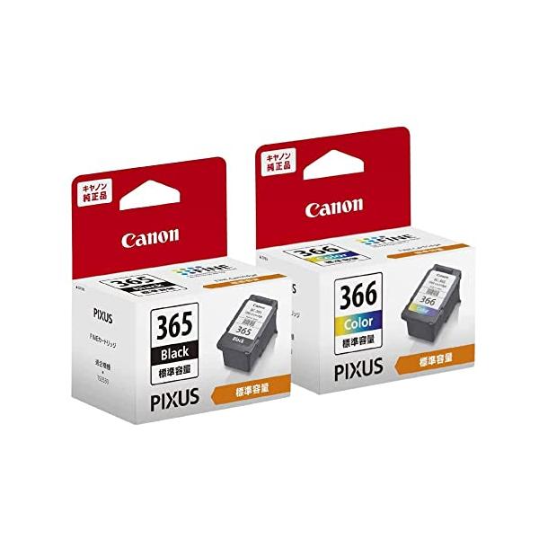 【商品名】　純正品セットキヤノン インクカートリッジ BC-365 + BC-366 セット 【商品説明】　・対応機種：PIXUS TS3530・色：ブラック / 3色カラー 【サイズ】　高さ : 5.80 cm　横幅 : 8.50 cm　...