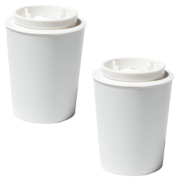 【商品名】　ライクイット (like-it) 製氷皿 透明な丸氷 がつくれる 製氷器 (2個組) 約Ф11×高14cm ホワイト 日本製STK-08L  【商品説明】　・本体サイズ：約直径11×高さ14cm（1個あたり）・本体重量：約0.2...