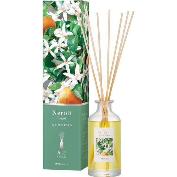 【商品名】　晴香堂(harukado) リードディフューザー 天然香料100% 花結hanayui Neroli brend ネロリブレンド 6263  【商品説明】　 【サイズ】　高さ : 6.60 cm　横幅 : 6.60 cm　奥行 ...