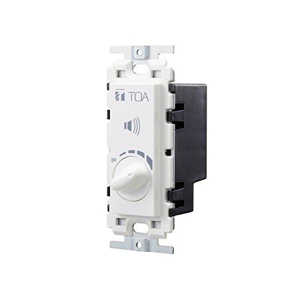 【商品名】　TOA トランス式アッテネーター 壁面埋込型音量調節器 ハイインピーダンススピーカー用 音量調節5段階 AT-063A 【商品説明】　・TOA社製プレート(別売)および市販の各種電工プレートに対応可能です。・差し込むだけで結線可...