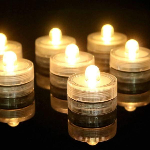 【商品名】　AITOO LED潜水キャンドルライト 防水 電池付き ろうそく 癒しの灯り 花瓶ライト 水中照明 蝋燭 無煙 電飾 おしゃれ パーディー  【商品説明】　 【サイズ】　高さ : 2.90 cm　横幅 : 9.60 cm　奥行 ...