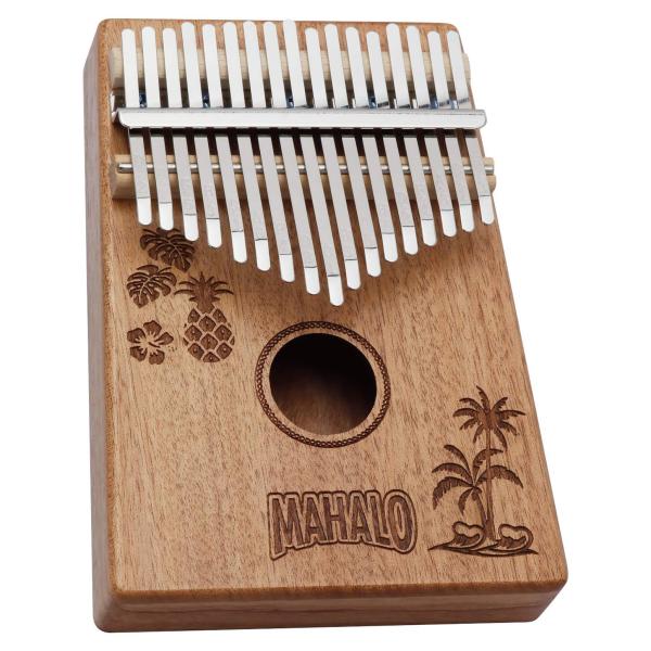 【商品名】　MAHALO (マハロ) カリンバ 親指ピアノ 17キー ハワイデザイン M-KALIMBA HWI 【商品説明】　・17音のカリンバ、各キーには音階と番号を刻印しています。材質は、ウクレレでメジャーな木材「マホガニー」を使用・...