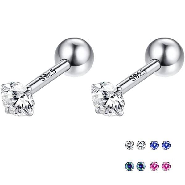 【商品名】　Deelfel ピアス レディース 人気 金属アレルギー対応 シルバー925白 青 ピンク 黒 一粒 ジルコニア 軟骨 ボディピアス スタッ 【商品説明】　・【使用場面】：結婚式、誕生日、母の日、披露宴、成人式、プロポーズ、エン...