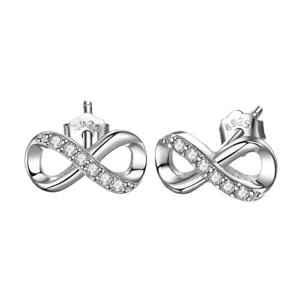 【商品名】　Deelfel ピアス セット 金属アレルギー対応 シルバー925 8文字 無限大 ジルコニア スタッドピアス 両耳用セット バレンタインデ 【商品説明】　・【8文字ピアス】925シルバーとCZジルコニアを採用して、敏感な筋肉を...