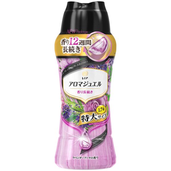 【商品名】　レノア ハピネス アロマジュエル 香り付け専用ビーズ ヘビロテ服も新鮮な香り長続き ラベンダーブーケ 本体 特大 1.7倍(885mL) 【商品説明】　・内容量:885mL・商品サイズ (幅×奥行×高さ) :9.3cm×9.3c...