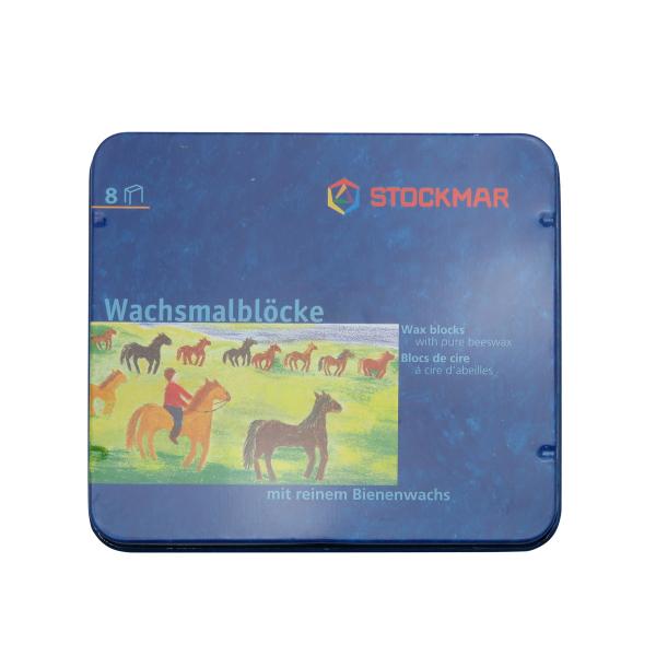 【商品名】　STOCKMAR シュトックマー みつろうブロッククレヨン 8色缶入 基本色 ST34002 日本正規品 【商品説明】　・8色入・品番:ST34002・素材: 炭化水素ワックス・色:洋紅色・オレンジ・レモンイエロー・緑・青・青紫...
