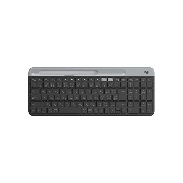 【商品名】　ロジクール 静音 Bluetooth ワイヤレスキーボード K580GR グラファイト 超薄型 小型 Unifying 薄型 テンキー 無線 【商品説明】　・BlutoothまたはUnifyingUSBで接続／UnifyingU...