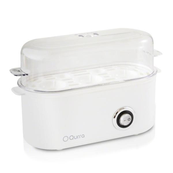 【商品名】　Qurra(たまくっく) ゆでたまご器 ゆでたまごメーカー エッグスチーマー 茹で卵メーカー ゆで卵調理器 蒸し器 スチームクッカー 半熟卵 【商品説明】　・コンセント式だからレンジを占有せずにゆで卵が作れる・使わない時は食器棚...