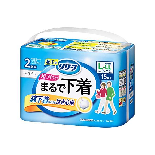 【商品名】　旧パッケージリリーフ パンツタイプ 超うす型まるで下着 L~LL 15枚 【商品説明】　・ブランド名:リリーフ・メーカー名:花王・内容量:15枚・商品の重量:0.72kg・商品サイズ (幅×奥行×高さ) :20.0×29.0×1...