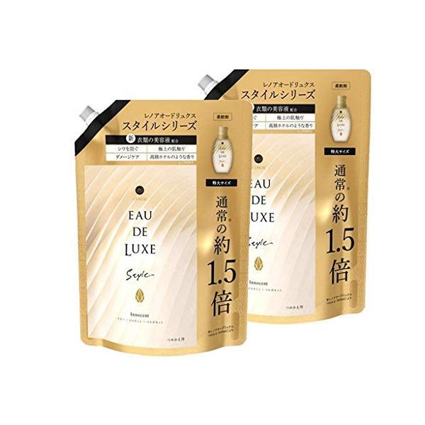 【商品名】　まとめ買いレノア オードリュクス 柔軟剤 スタイルシリーズ イノセント 詰め替え 約1.5倍(600mL) × 2個 (2) 【商品説明】　 【サイズ】　高さ : 12.00 cm　横幅 : 21.30 cm　奥行 : 28.9...