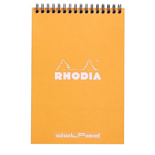 【商品名】　Rhodia Wirebound Pad 5X8.3 Orange Dot 【商品説明】　・80 gのpH中性中性紙80枚。・エクストラホワイトペーパー、非常に滑らかなサテン仕上げ。・カードカバーはコーティング&amp;防水加工...