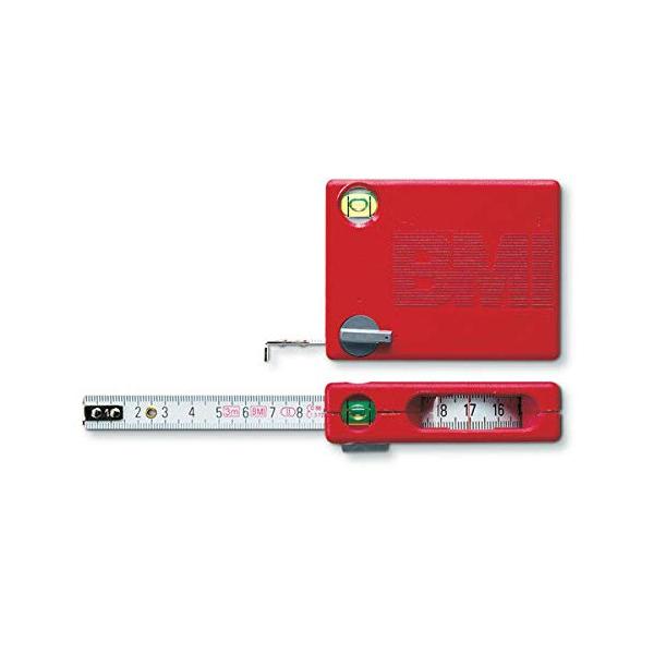 【商品名】　BMI ビーエムアイ 13mmx3m メジャー テープロック 縦方向計測 半径描画 内側 4つの機能付き 【商品説明】　・4つの機能を持つ最も用途の広いテープ・ケース寸法 3m：60×80×21 mm・テープロック付き・縦方向測...