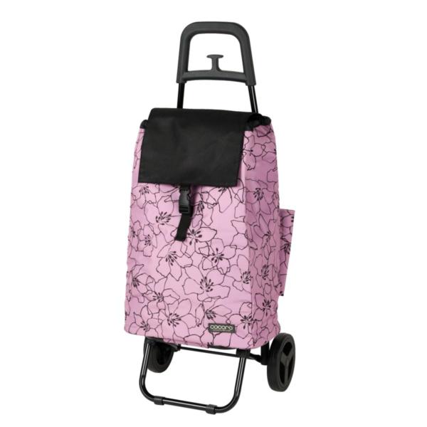 【商品名】　レップ(Rep) Cocoro(コ・コロ) ショッピングカート グランデ カートセット パープル 40L 荷物フック 花柄 折り畳み式 ポケ 【商品説明】　・サイズ：バッグ：約W36.5 D19.5 H56、カート：約H93/容...