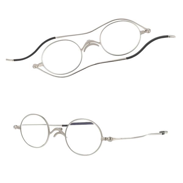 【商品名】　SHIORI 老眼鏡 薄型リーディンググラス SI-05-1+2.00 ラウンドタイプ シルバー 【商品説明】　・UV99.9％カット！ブルーライトを13％カットでスマホ・パソコンの疲れ目防止、眩しさを軽減します。・まるで栞のよ...