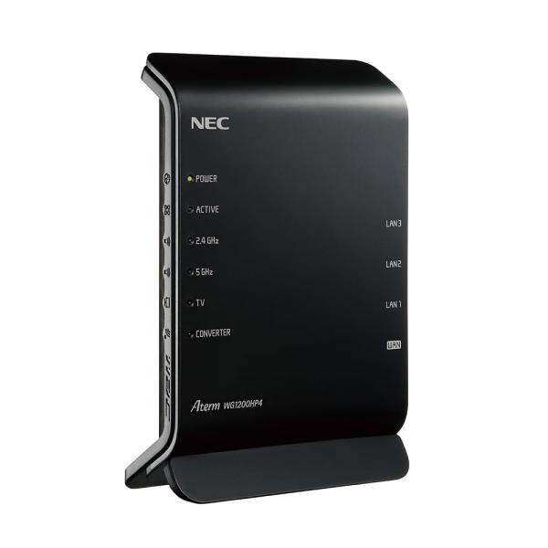 【商品名】　NEC 11ac対応 867＋300Mbps 無線LANルータ PA-WG1200HP4 【商品説明】　・Wi-Fi 5(Wi-Fi規格IEEE802.11ac)対応・Wi-Fiホームルータ 2ストリーム プレミアムモデル・接続...