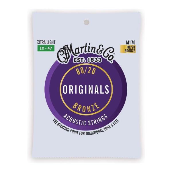 【商品名】　Martin(マーチン) MARTIN M170 Extra Light 10-47 アコースティックギター弦 【商品説明】　・2弦.0143弦.023・4弦.0305弦.039・6弦.047・ゲージ:ExtraLight1弦....