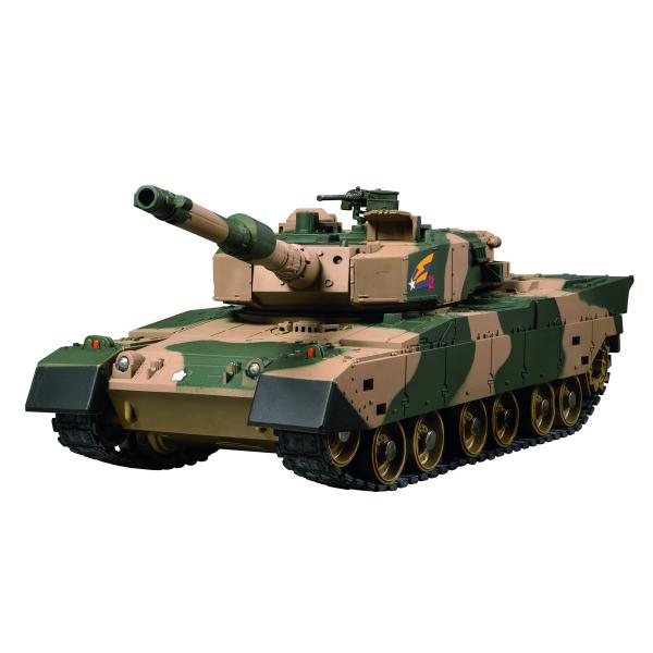 【商品名】　ジョーゼン(Jozen) ダートマックス 1/28スケールラジコン 陸上自衛隊90式戦車 JRVK119-GR グリーン 【商品説明】　・スピード:約1km/h 操作距離:約20m・セット内容: 本体1 送信機1 取扱説明書1・...