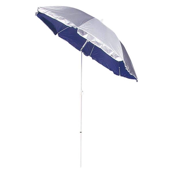 【商品名】　キャプテンスタッグ BBQ 海用 パラソル UVカット サンスパイス 180cm シルバー×ネイビーM-877 【商品説明】　・サイズ:(約)組み立て/径1800×高さ2000mm・チルト機能で角度を変えることができる。・材質:...