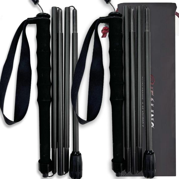 【商品名】　KHEALING トレッキングポール カーボン 折畳み超軽量110g/120g/130G炭素繊維 登山 ポール 5節 2本セット 110/1 【商品説明】　・【多用途でどんな地形にも対応】 この登山ポールは、普通の登山道から岩場...