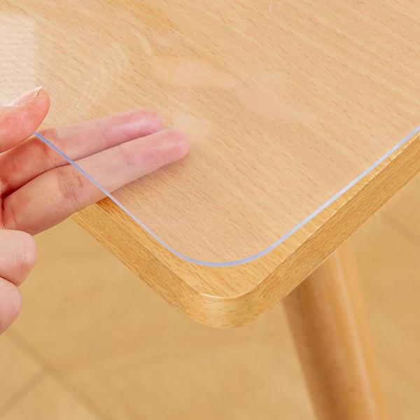 【商品名】　テーブルクロス 透明 75x75cm 厚さ1.5mm PVC製 テーブルマット 矩形 テーブルカバー 防水 耐油 耐熱 耐摩耗性 汚れ防止  【商品説明】　・AHAZIAH 工場店のお知らせ：当社の製品は一方向に一定の縮みがある...