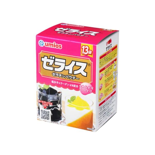 【商品名】　マルハニチロ ゼライス13P 65g×5個 【商品説明】　・ゼライスは「豚」由来コラーゲンたんぱく質です。・内容量:65g&amp;times;5個・原材料:ゼラチン、コラーゲンペプチド・商品サイズ(高さx奥行x幅):10.5c...