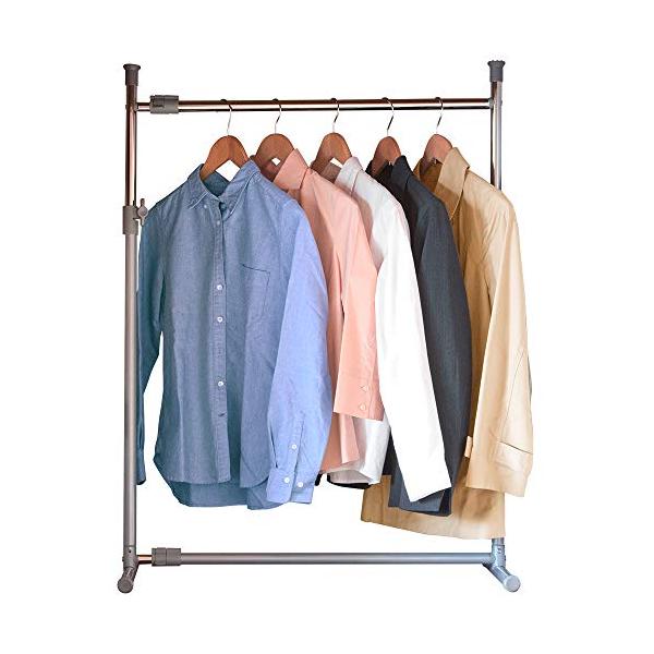 カラー：シルバーサイズ：1段スタイル：インダストリアル商品サイズ(cm):幅75-130x奥行40x高さ82-100耐荷重:約15kg商品重量:2.1kg材質:スチール+クロームメッキ仕上げ+エポキシ紛体塗装(シルバーカラー)