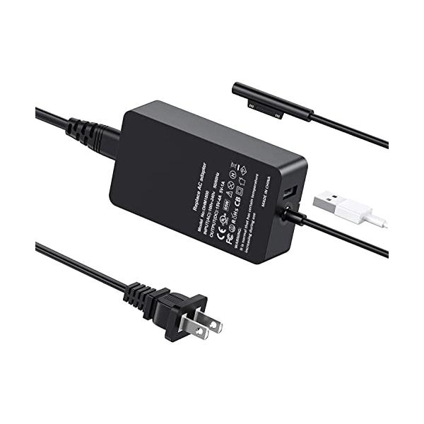 【商品仕様】入力:100-240V, 50/60 Hz(共通);出力:15V-4A 65W;USBポート5V-1A 5Wである。これは,Microsoft 44W (15V−2.58A)と36W (12V−2.58A)にも適用でき,充電効率...
