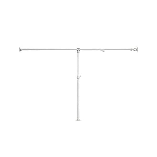 カラー：ホワイト＆グレ−サイズ：−スタイル：T型タイプ押入れのスペースを有効活用できる押入れ用ポールです伸縮式で押入れを丸ごとクローゼットのように使えますつっぱり式ポールの中心を下から支えてたわみを防ぎます(商品サイズ)幅約107〜190×...