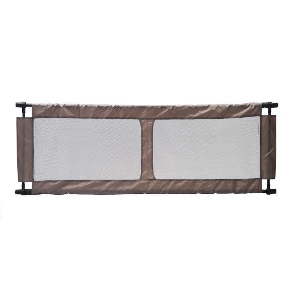 カラー：ブラウンサイズ：Lサイズ (x 1)商品サイズ 約130~185×4.5×60cm大人がまたぎやすい高さ60cm。製造国 中華人民共和国セット内容・付属品 伸縮ポール×2本、才雄ポール×2本、フェンス×1枚、固定用キャップ×4個、ネ...