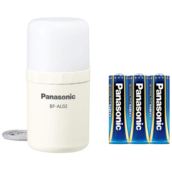 カラー：ホワイト本体サイズ：約直径46mm×高さ95mm電源：単3形乾電池×3本付属品：乾電池エボルタN E O単3形×3本、ストラップ持ち運びに便利なコンパクトなランタン本体重量(kg):0.135