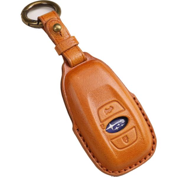 カラー：3D高級 / キャメルサイズ：Sスタイル：シンプル■ SUBARU専用の本革キーケース！専用設計で本体にぴったりフィット！まるで純正品のような品質■上質な牛革を使用した職人手作りの一品です。スマートキーの傷防止、落下の故障防止に役立...
