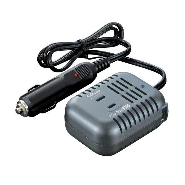 カラー：ブラックスタイル：2) FTU-30G/24V最大出力:30W定格出力:24W24V車専用出力はご家庭で家電をご使用になる際のAC100Vとデジタル機器などの充電に便利なUSB出力端子を搭載バッテリーの電圧の変化に強く、広い対応範囲...